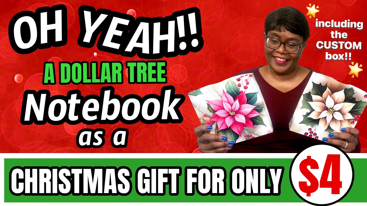 THIS MIGHT BE A PERFECT CHRISTMAS GIFT! Dollar Tree Notebook Gift Idea ...