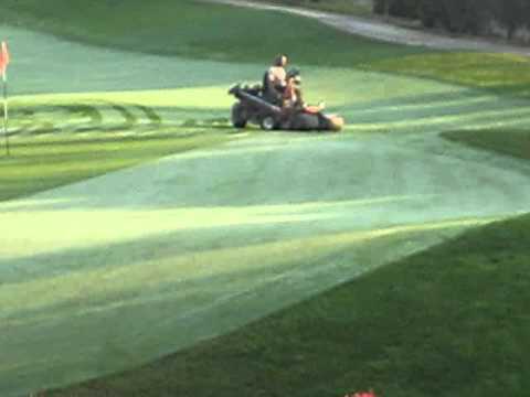 Triplex greens mower. Golf club Paradiso del Garda, Castelnuovo del ...