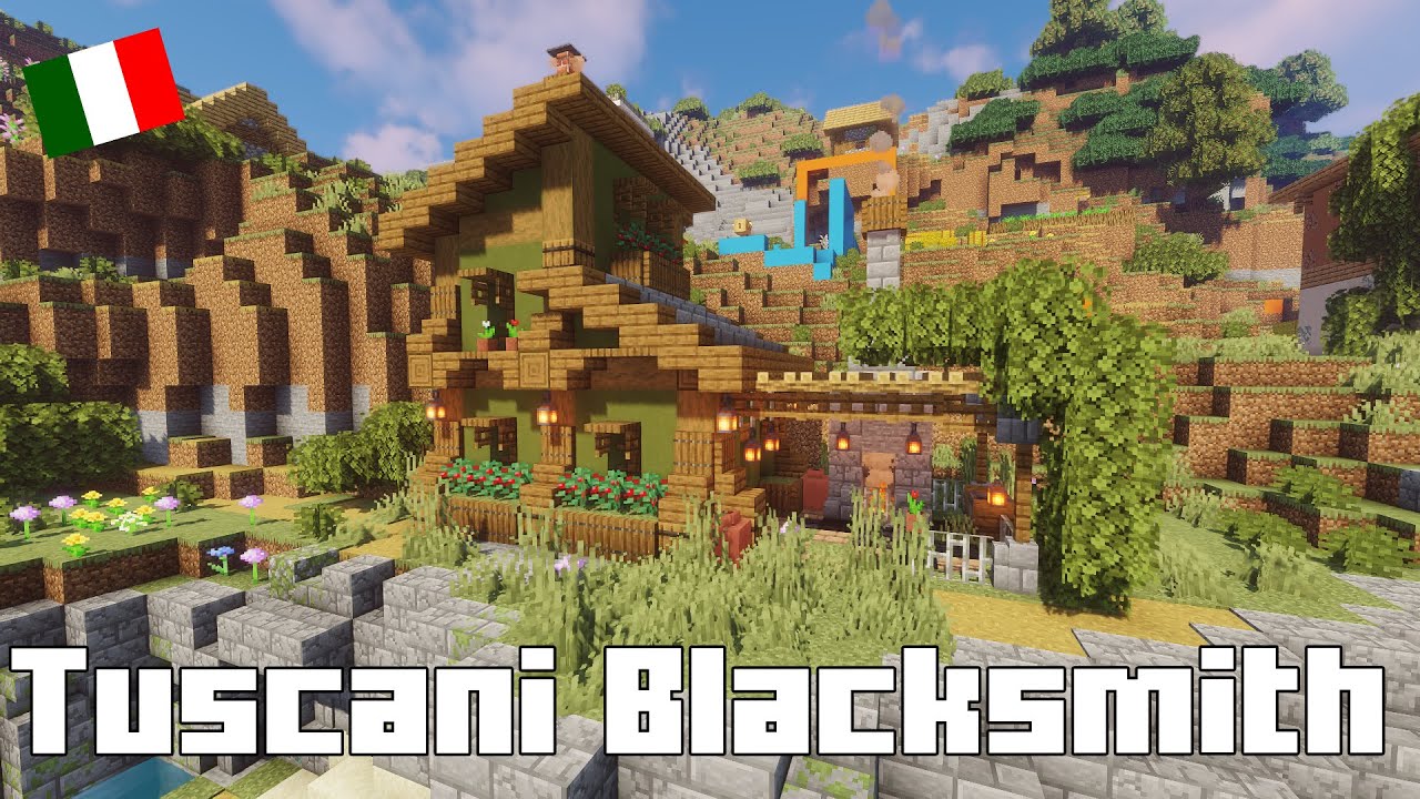 Minecraft Tuscany Blacksmith Build Idea | Italian Forge Build - YouTube