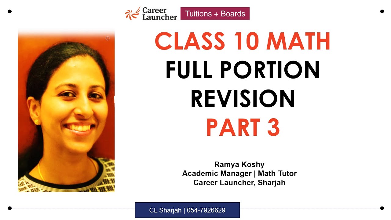 Class 10 Math Full Portion Revision for CBSE Board Exam 2024 - Part 3 ...