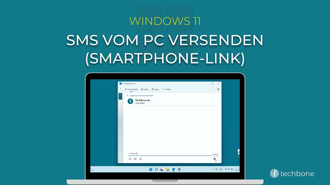 SMS vom PC versenden (Smartphone-Link) [Windows 11] - YouTube