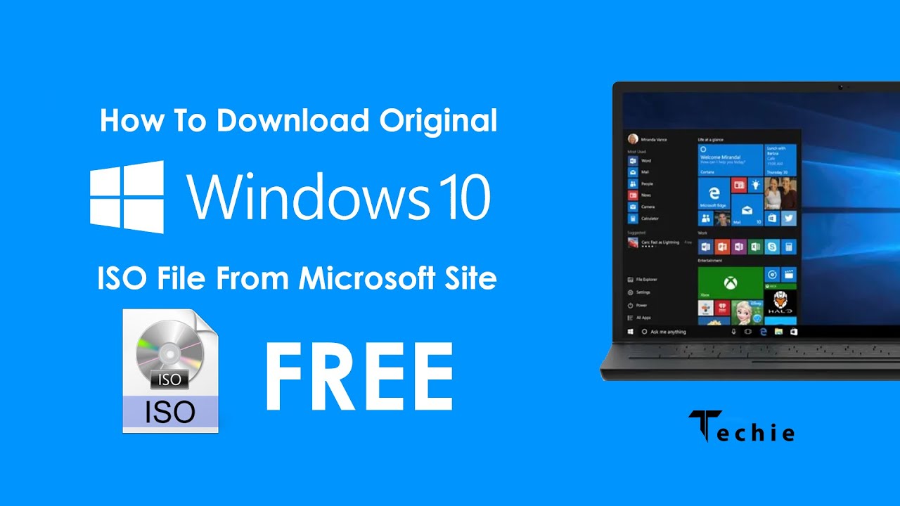 How To Download Original Windows 10 ISO File from Microsoft site - YouTube