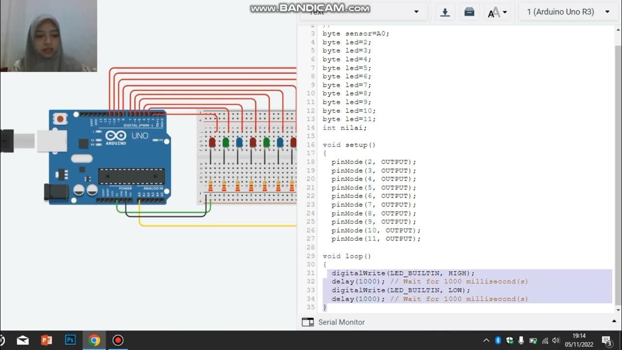 Menghidupkan LED Berurutan Bergantian Dengan Potentiometer ...