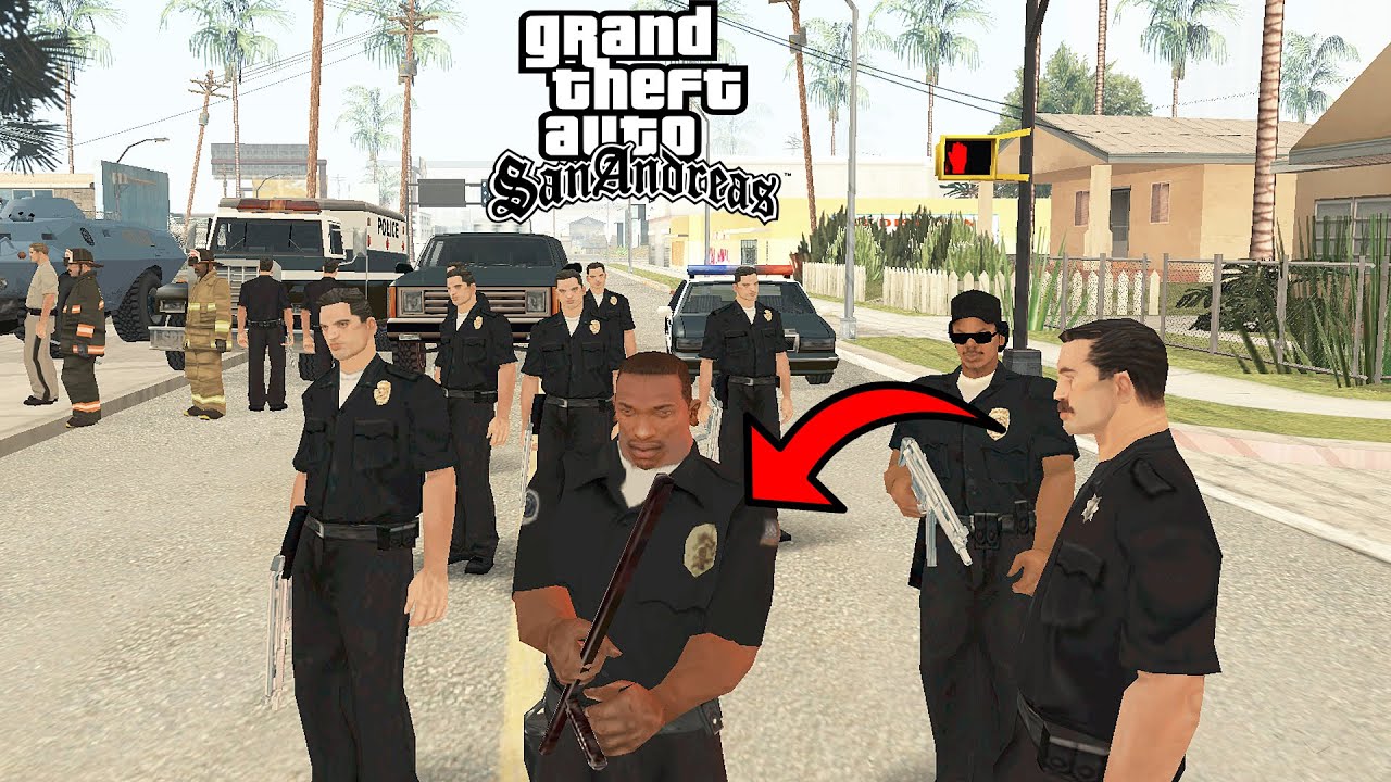 What Happens If CJ Joins POLICE In GTA San Andreas ? (HOW To Be A COP ...