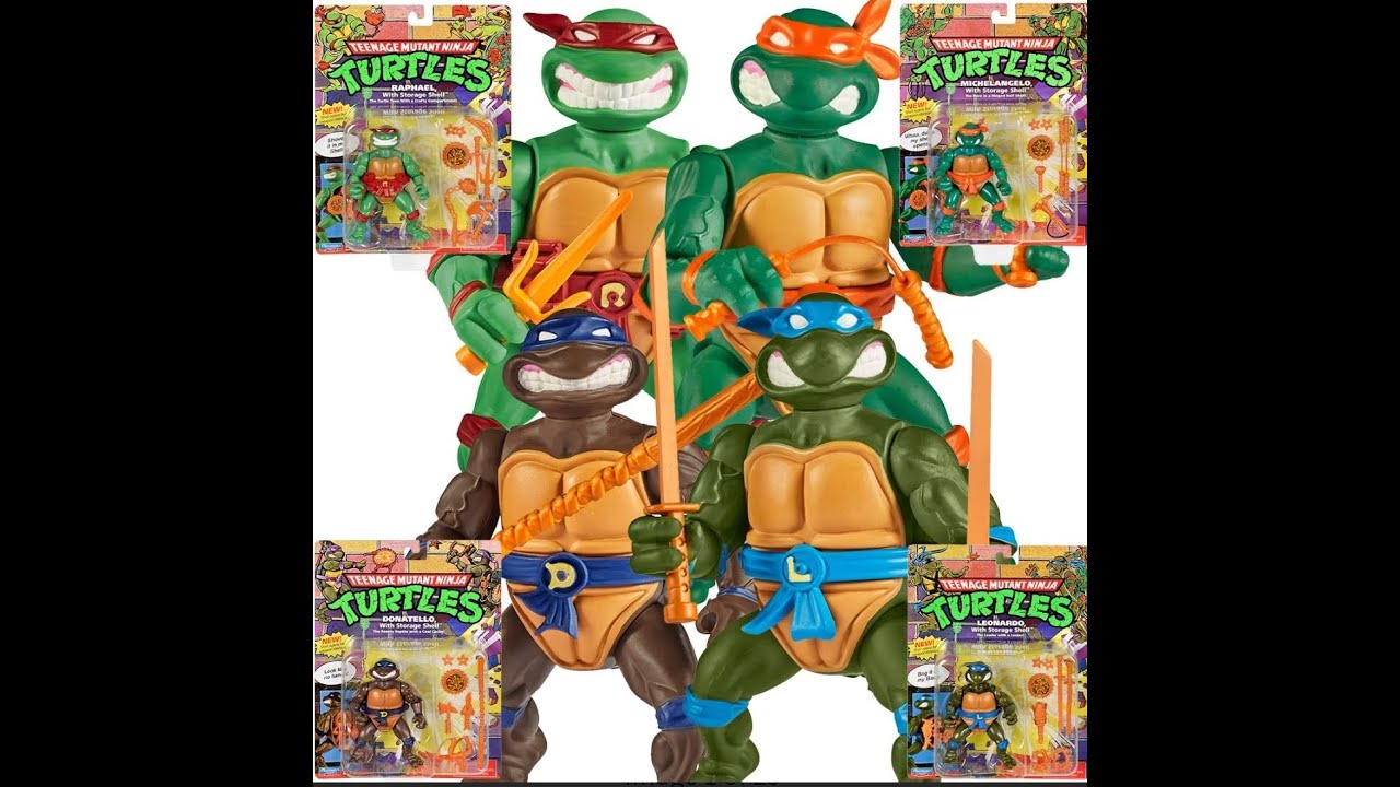 Teenage Mutant Ninja Turtles Classic Storage Shell Action Figure 4-Pack ...