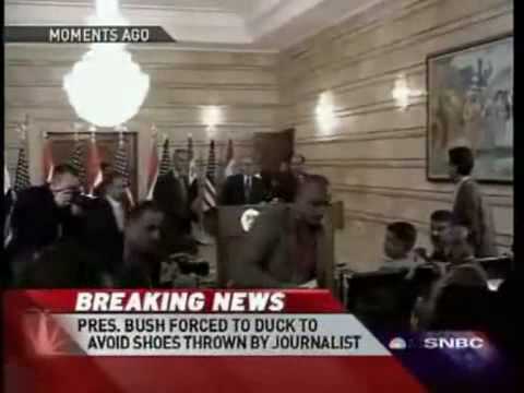George BUSH SHOE ATTACK ! HD [HIGH QUALITY] ! - YouTube