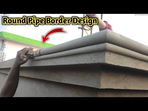 Round Pipe Border - Outside Design - Cements Sand And Design - YouTube