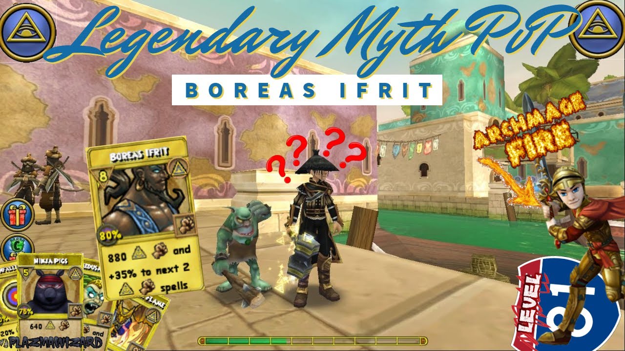 Wizard101 Legendary (65) MYTH PvP: Myth Efreet against ARCHMAGE? - YouTube