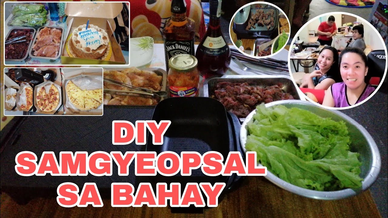 DIY SAMGYEOPSAL SA BAHAY +FAMILY BONDING - YouTube