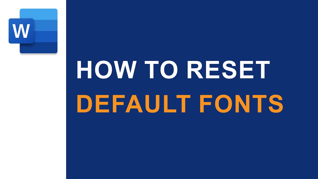 How to reset default fonts in Microsoft Word - YouTube