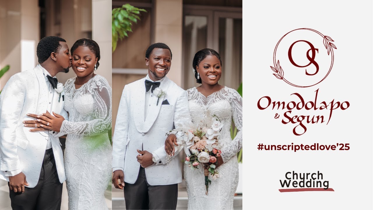 OMODOLAPO & SEGUN'S CHURCH WEDDING | #unscriptedlove25 - YouTube