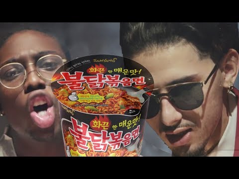 Korean Spicy Fire Noodle Challenge with Soju boys