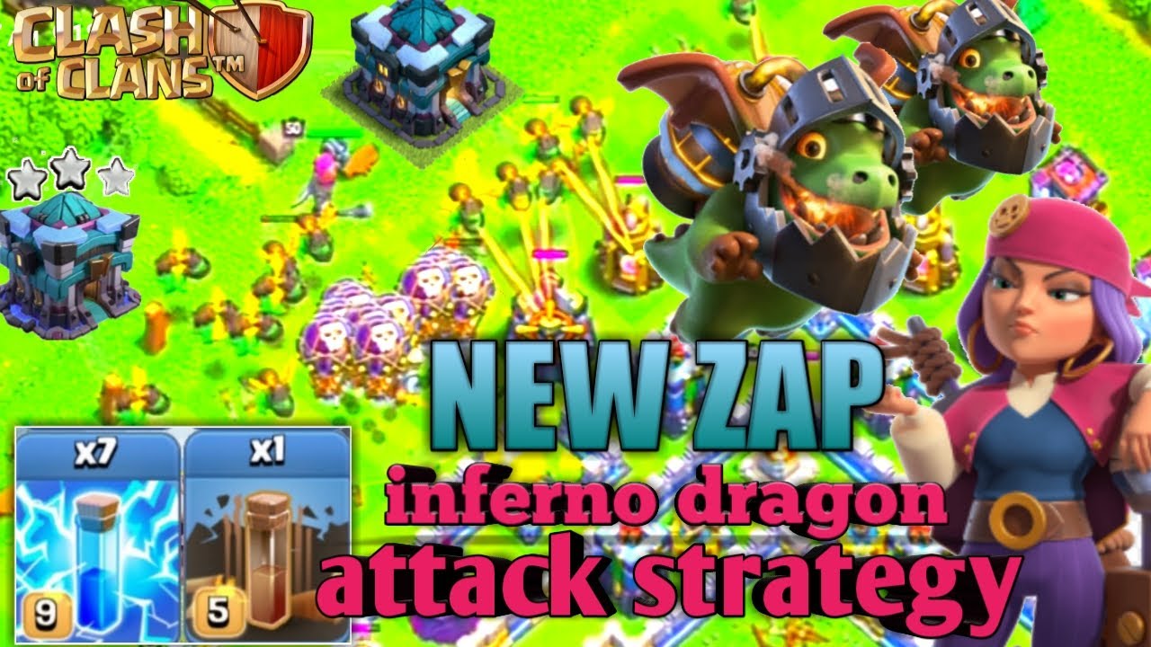 Unbelievable !!! New zap Mass inferno 🐲🐲 attack strategy| clash of ...
