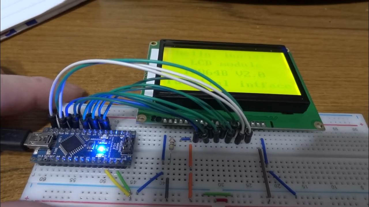 12864B V2.0 LCD display module Arduino demo - YouTube