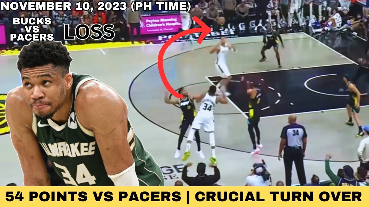 Giannis Antetokounmpo 54 Points VS Pacers | NBA Bucks VS Pacers - YouTube