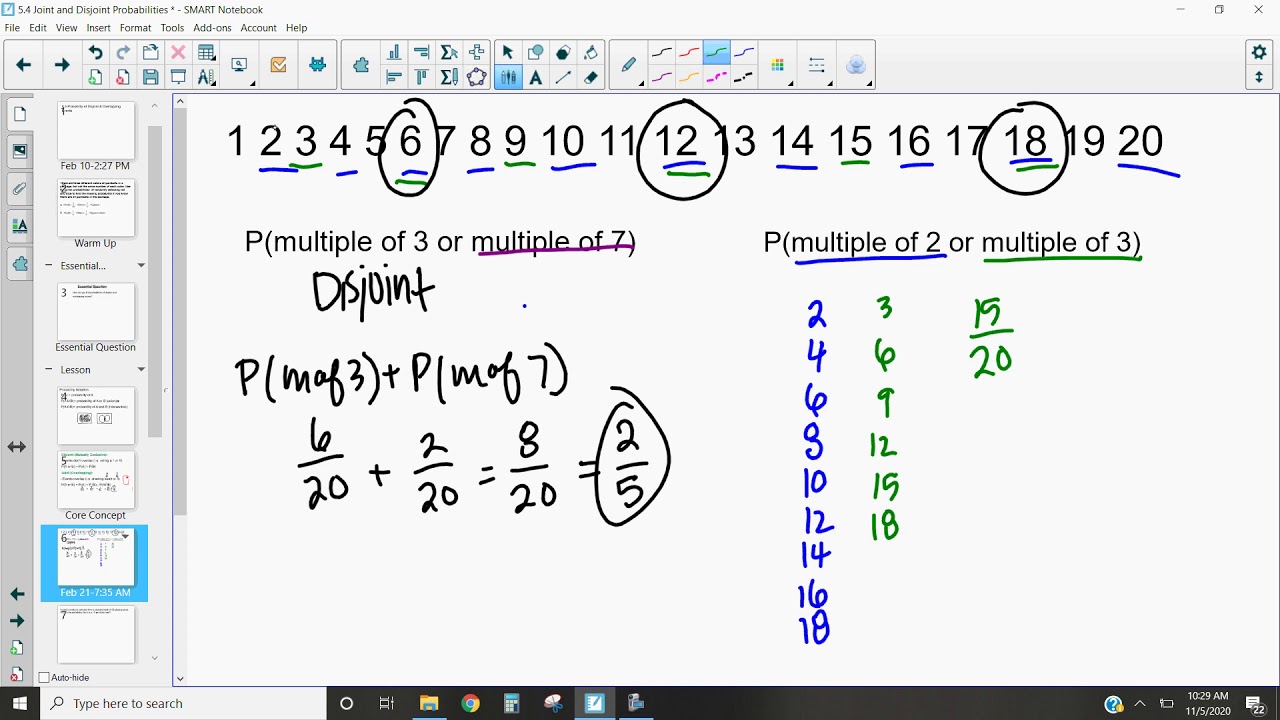 5.4 Joint and Disjoint Probabilities - YouTube