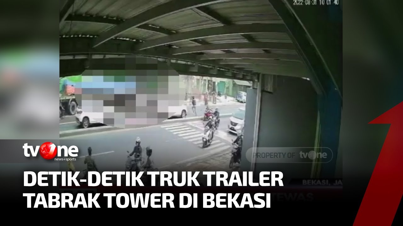 Ngeri! Begini Detik-detik Truk Tabrak Tower di Bekasi | Kabar Petang ...