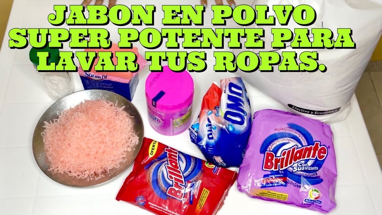 Como preparar un potente jabon en polvo para lavar las ropas. - YouTube