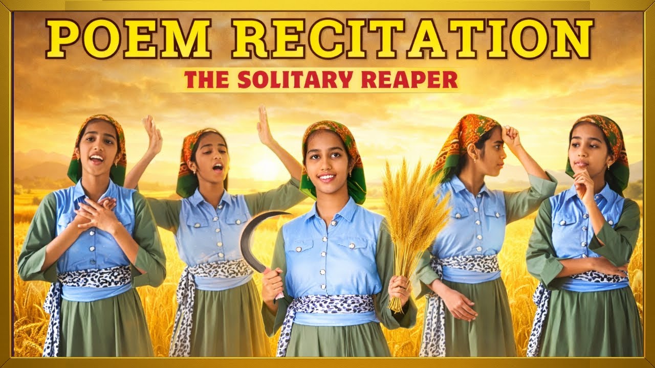 Poem Recitation Competition - The Solitary Reaper by William Wordsworth - YouTube