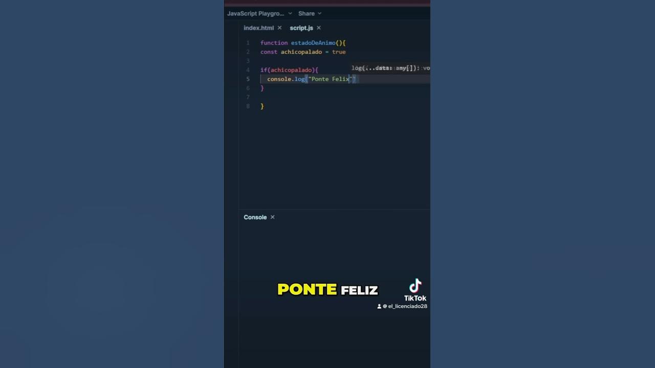 Ser feliz con Javascript 🥰 #programador #programmer #javascript #parati #coder #css #shorts # ...
