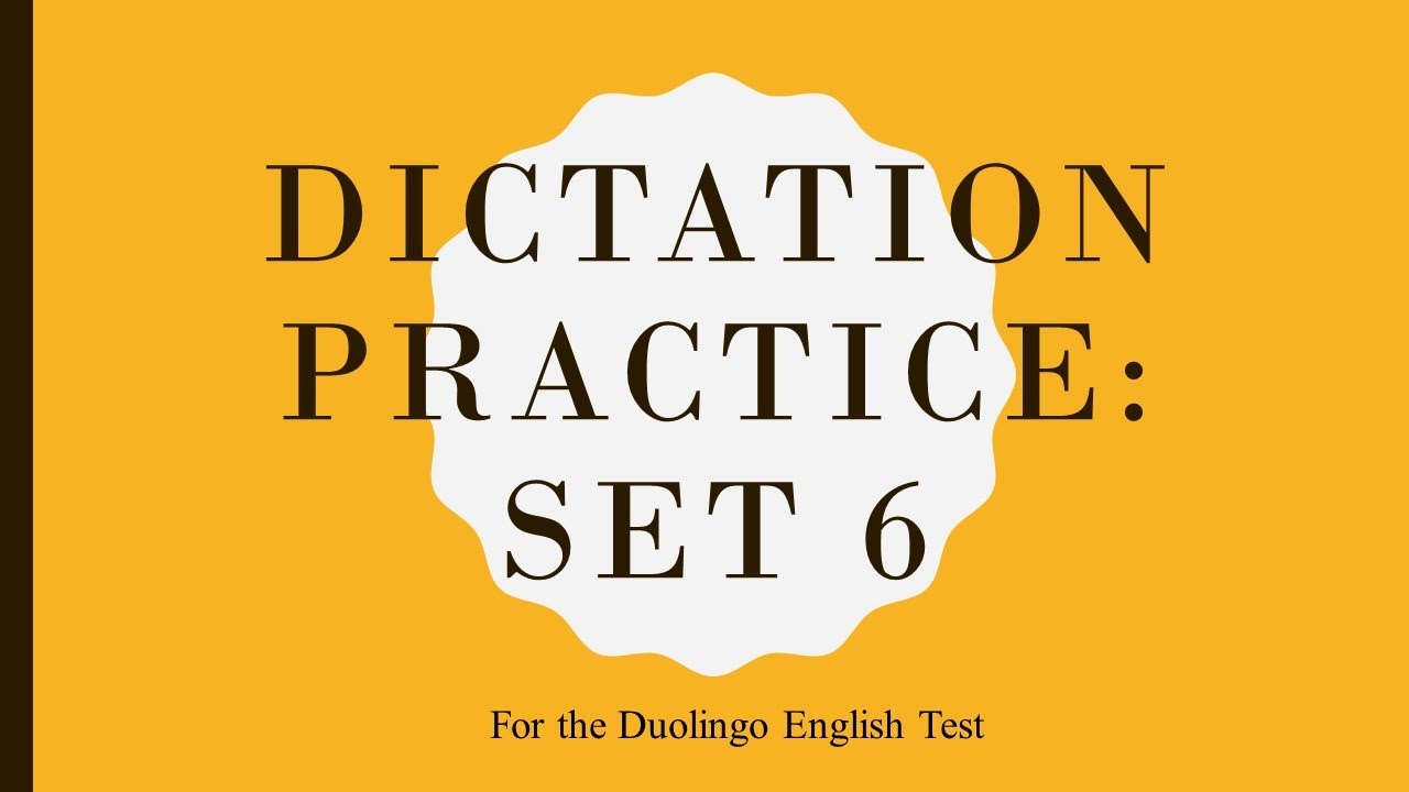 Duolingo English Test Dictation Practice: Set 6 Yes/No Questions - YouTube