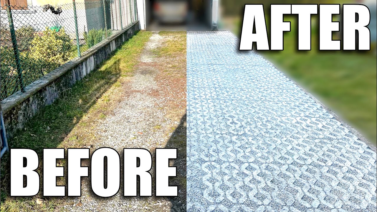 Driveway Makeover TIMELAPSE Full renovation - YouTube