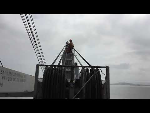 TIME-LAPSE ( 22sec )GREASING OF CABLE CRANE // CHRISTNET TUBECHANNEL