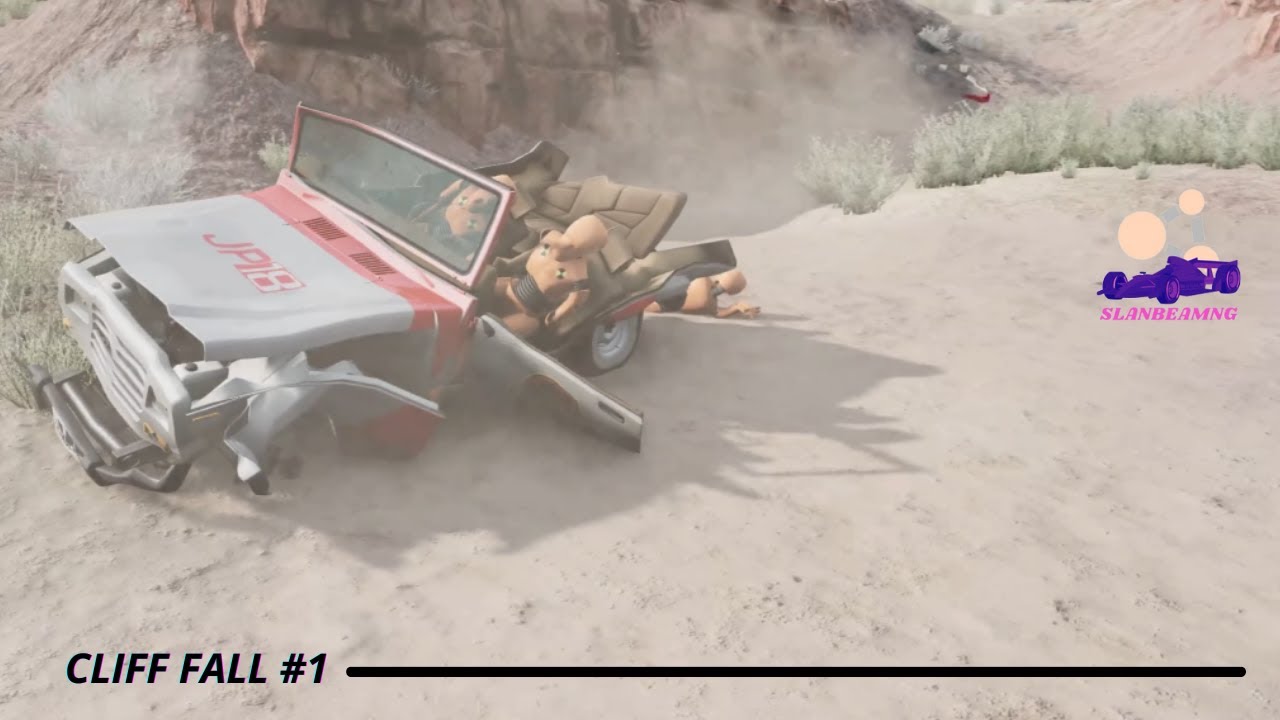 Cliff Fall #1 - BeamNG - YouTube