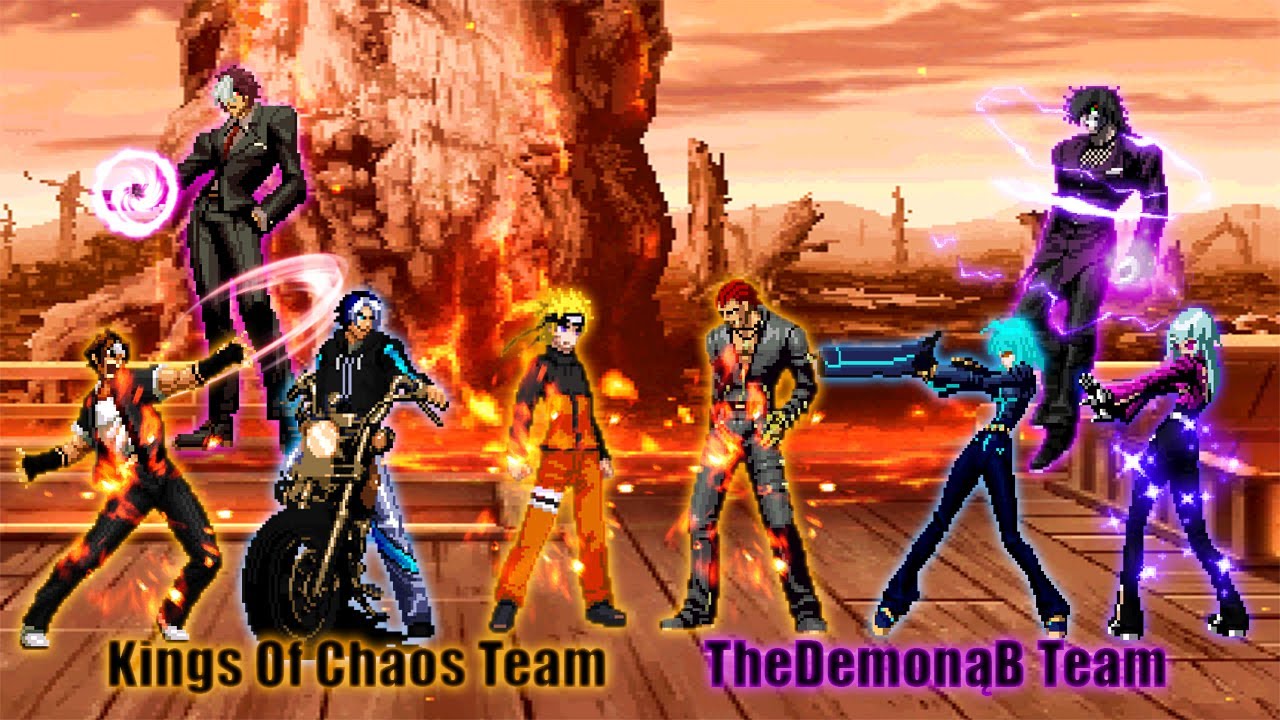 [KOF Mugen] Kings of Chaos (My Team) VS TheDemonąB Team - YouTube