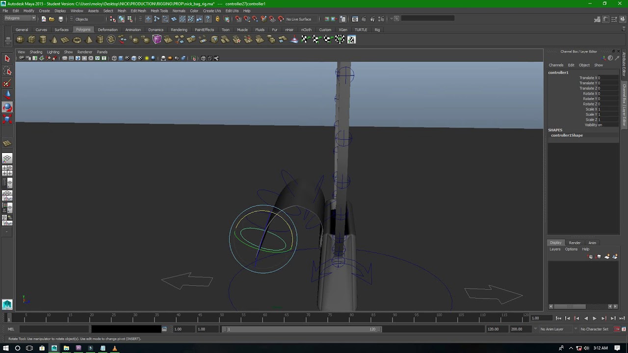 bag rig in maya - YouTube