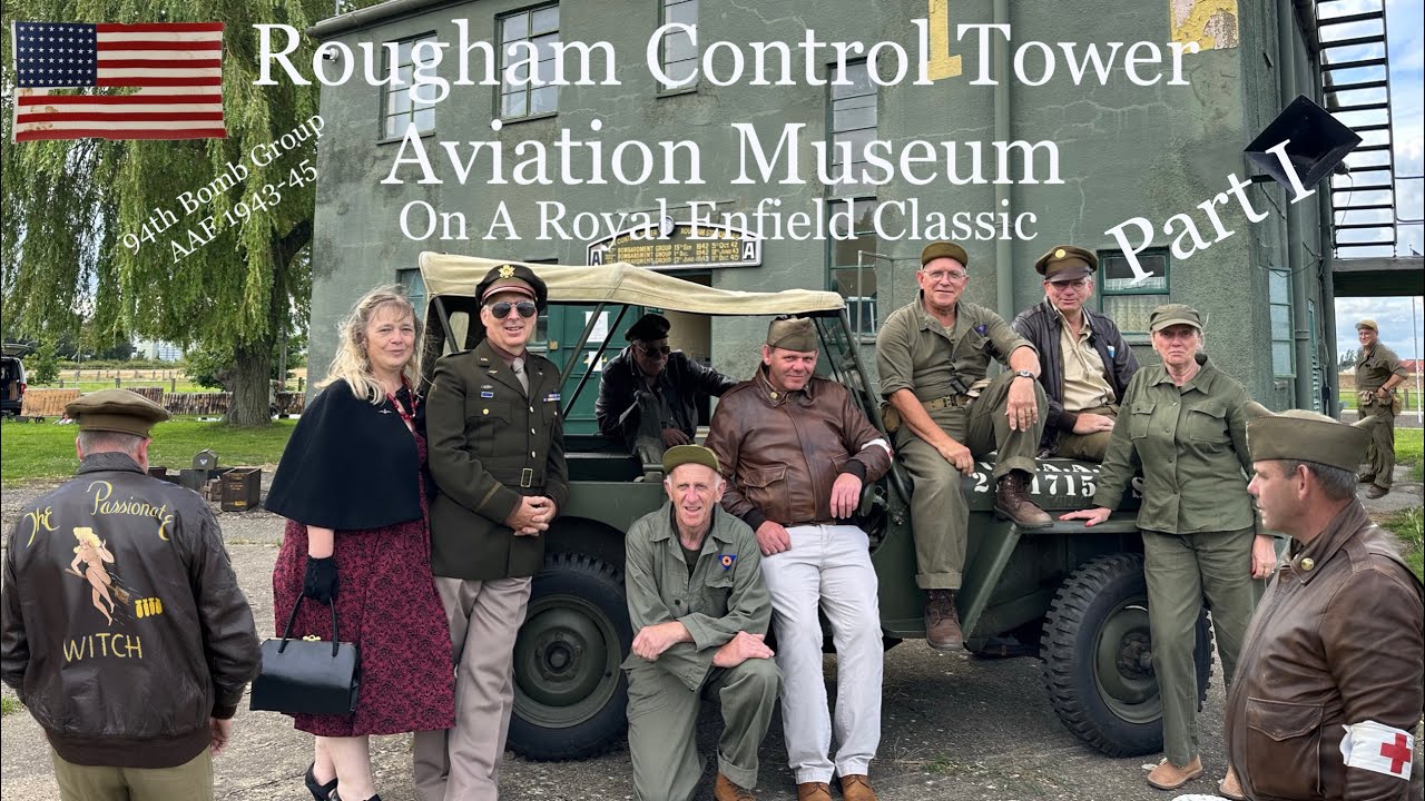 Royal Enfield Classic goes to Rougham Control Tower Aviation Museum In ...