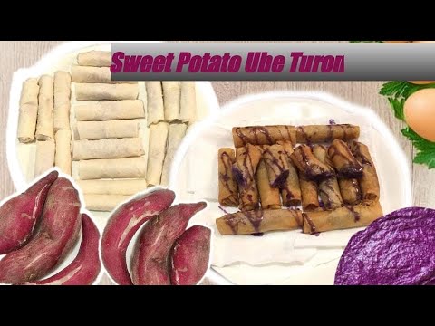 Sweet Potato UBE Turon|Homemade - YouTube