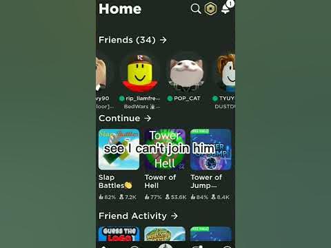 Roblox bug (i can't join my friend) #shorts - YouTube