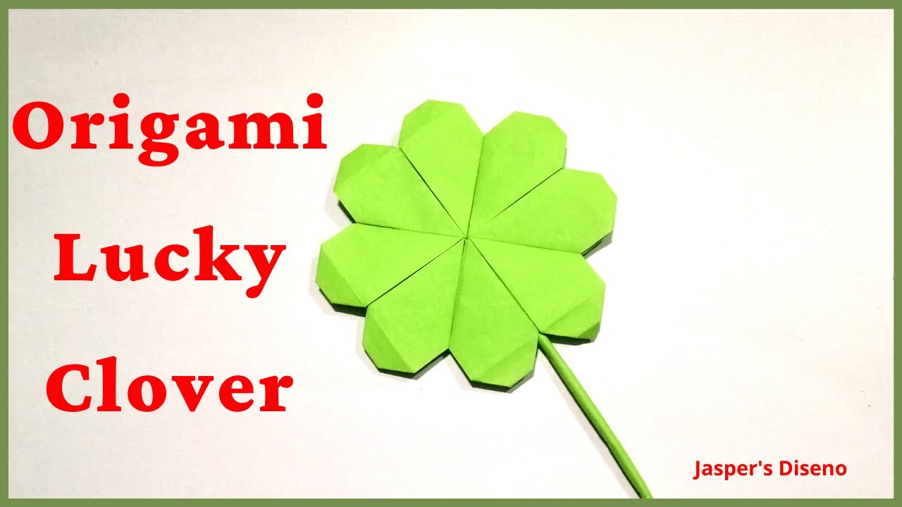 How to make New Origami Lucky Clover with Paper | New Crafts | Easy to ...