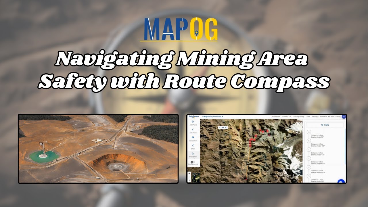 Creating Safety Route in Mining Area with Route Compass | Distance and ...