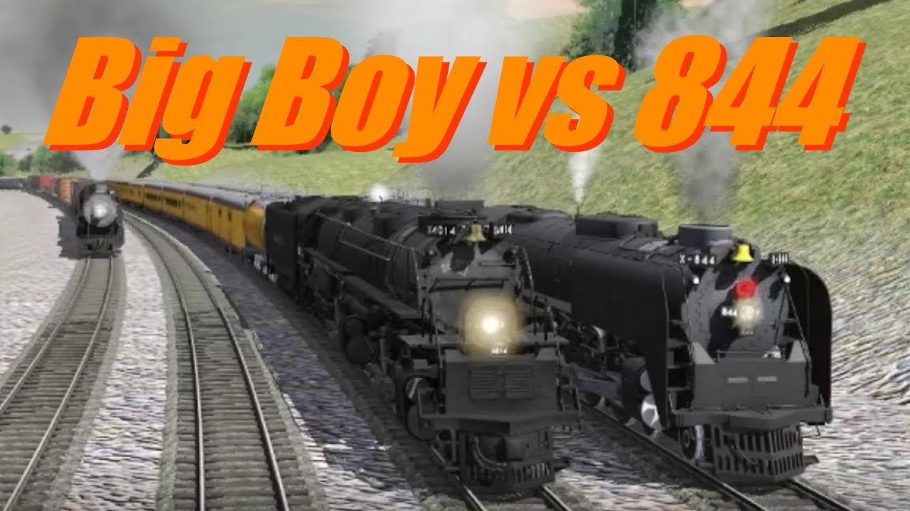 Union Pacific Big Boy vs Union Pacific 844 in Trainz 2020 - YouTube