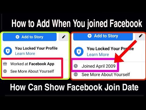 how to add when you joined Facebook || facebook join date show - YouTube