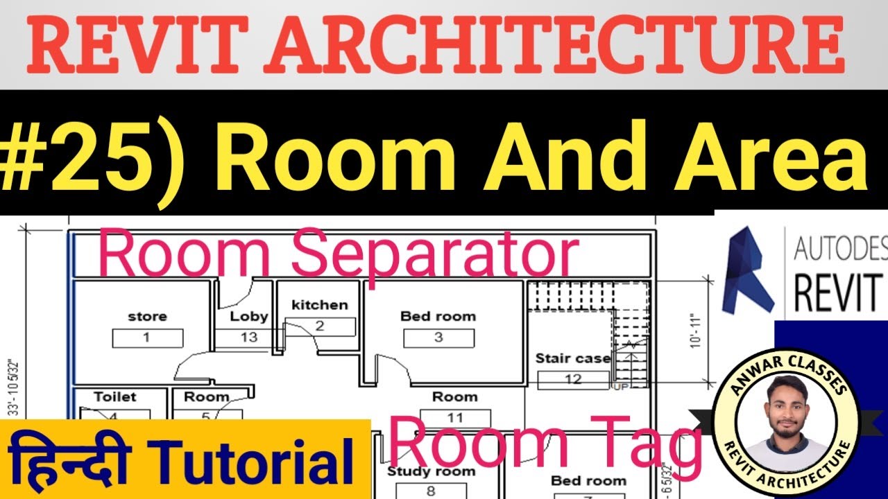 #25) Revit Architecture Hindi tutorial | Create Room | Tags | Room ...