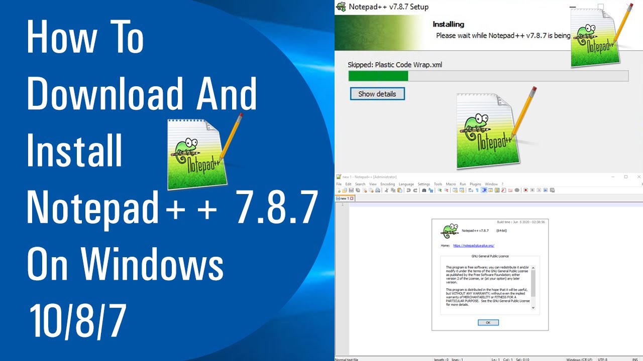 How To Download And Install Notepad++ 7.8.7 On Windows 10/8/7 (2020 ...