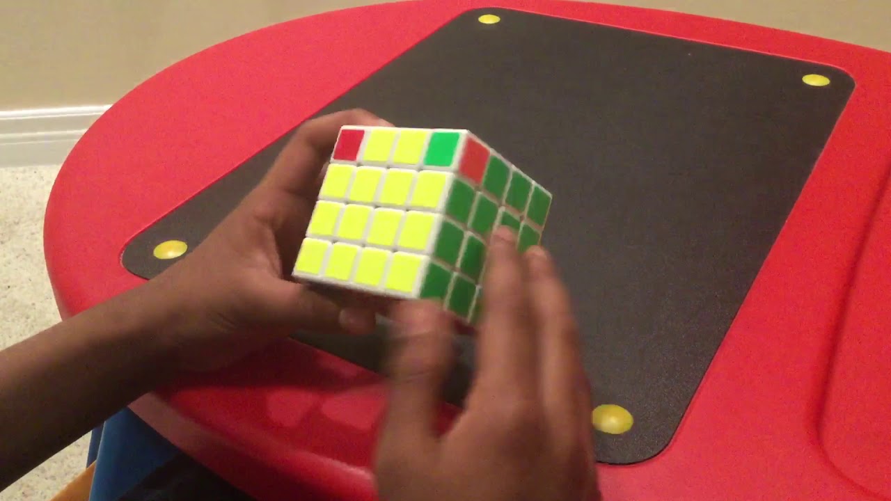Kids - solving yellow corner parity easy steps - YouTube