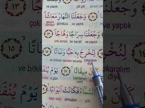 NEBE SURESİ KIRIK MEAL ve ÎRÂBI