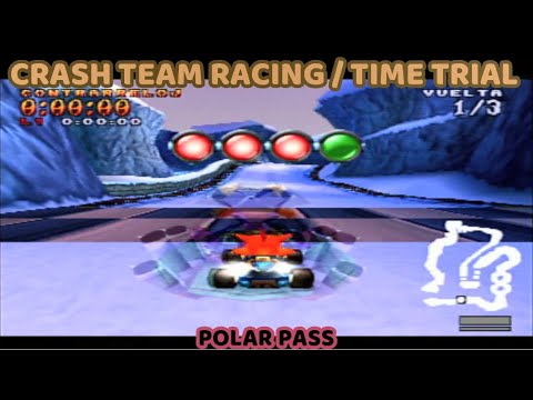 Crash Team Racing - PlayStation 1 / Time Trial - Polar Pass / Récord ...