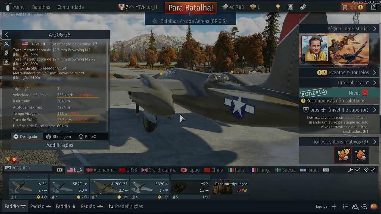 JOGANDO WAR THUNDER ATÉ FICAR BOMM - YouTube