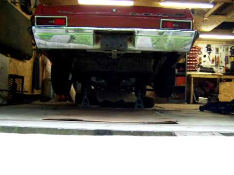 Chevy 250 inline 6 with split cast headers and true duals - YouTube