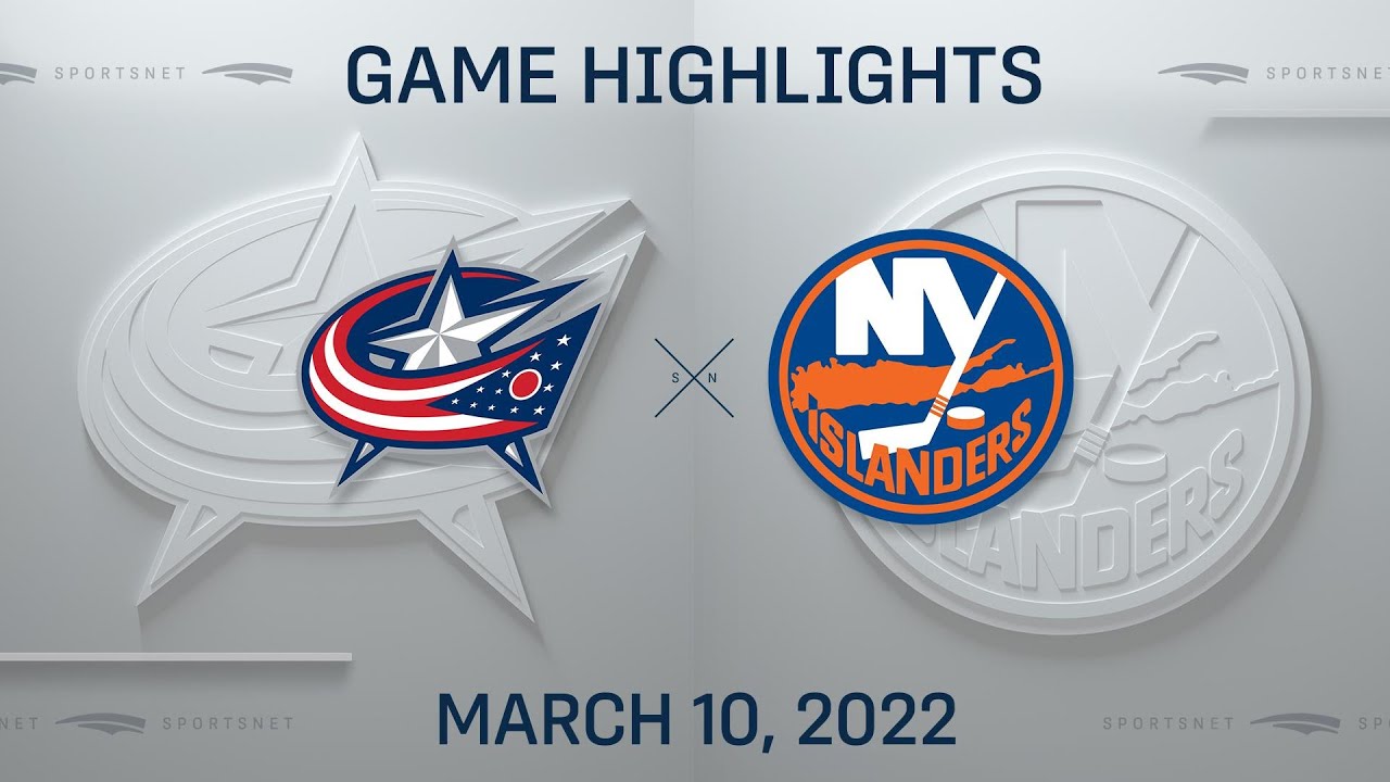 NHL Highlights | Blue Jackets vs. Islanders - Mar. 10, 2022 - YouTube