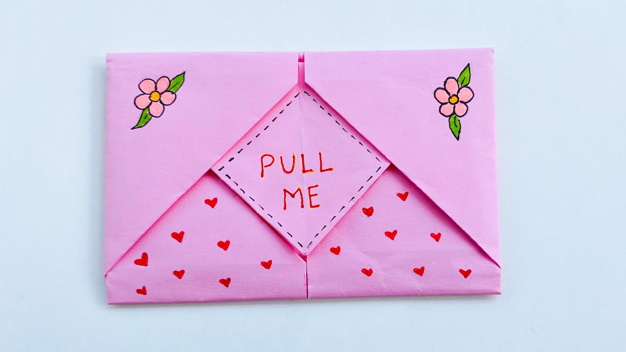DIY Teachers Day Card | DIY Pull Me Card | Pull tab origami - YouTube