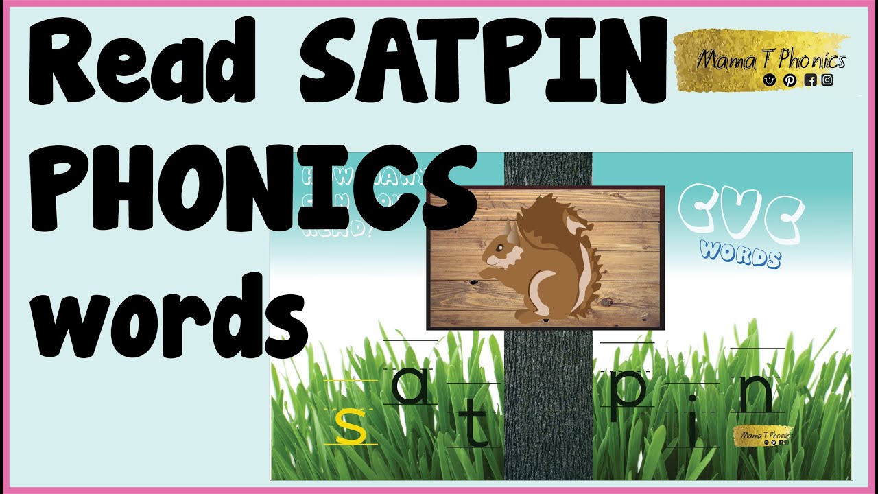 CVC Words | Learn to read using only the first 6 phonics letters s a t ...