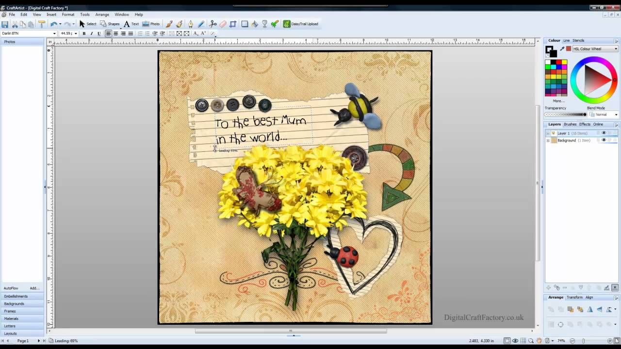 Text tool in Craft Artist - YouTube