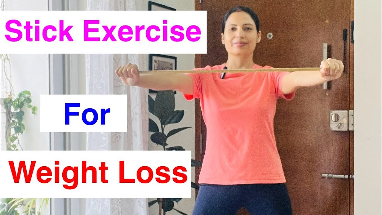 Stick Workout For Weight Loss | Belly Fat and Side Fat Burning Exercise ...