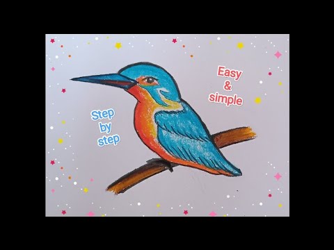 Kingfisher drawing | Step by step, easy and simple... - YouTube